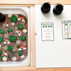 St. Patrick's Day Sensory Bin Activities, Sensory Recipe Cards, Sensory ...