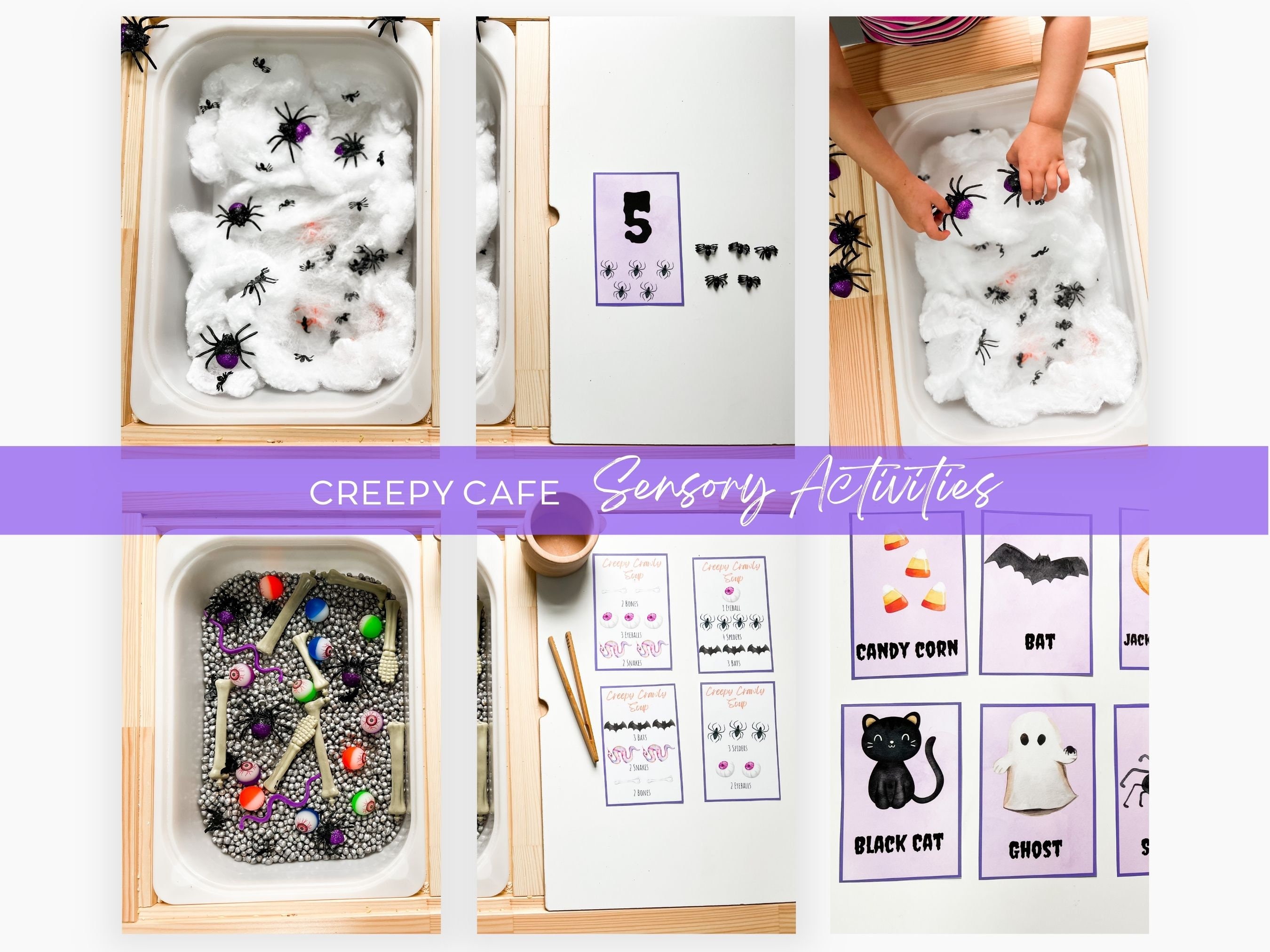 Halloween/creepy Cafe Dramatic Play Center and Sensory Bin Activities ...