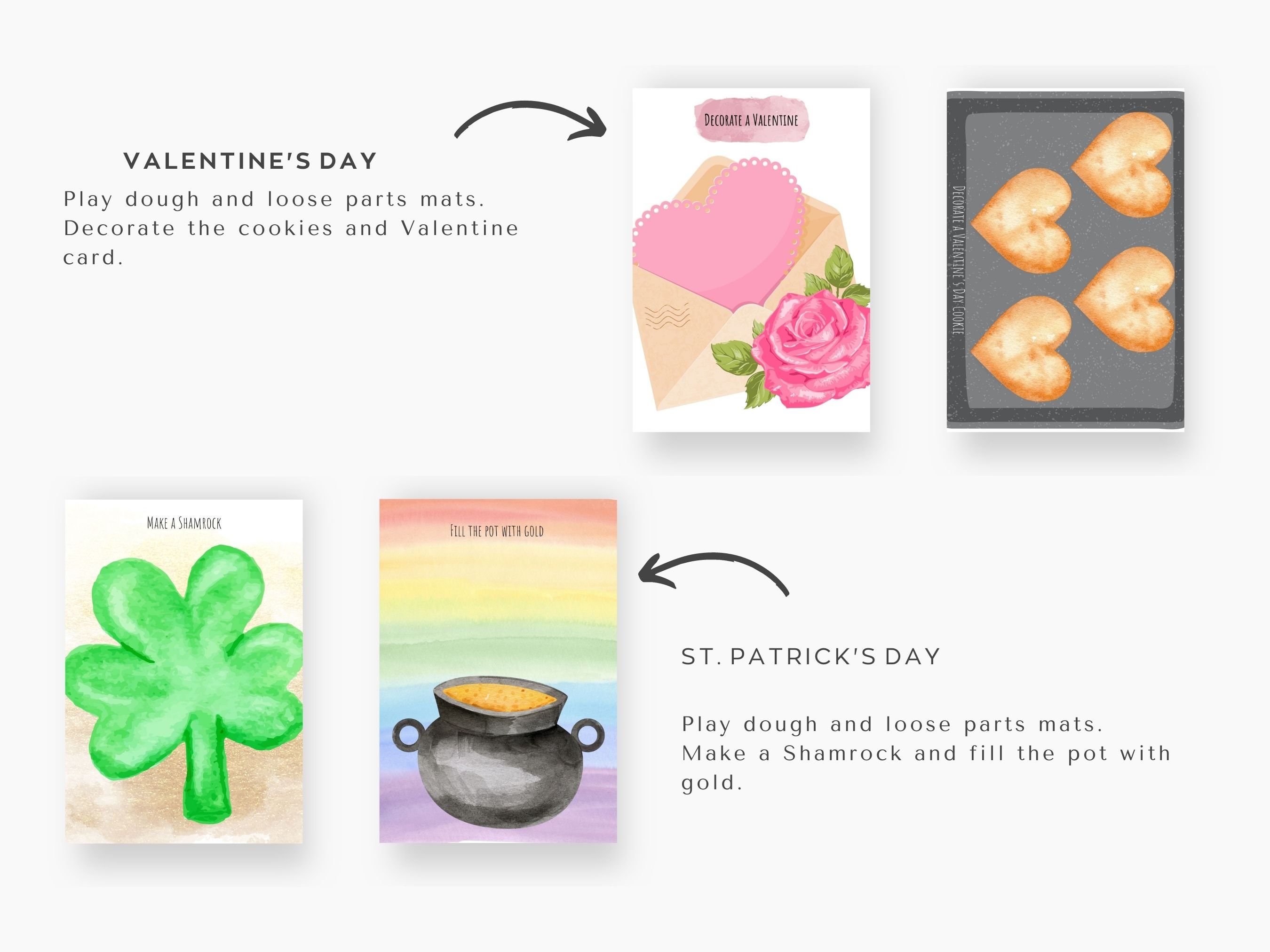 Winter Themed Play Dough/ Loose Parts Mats, DIGITAL DOWNLOAD - Etsy