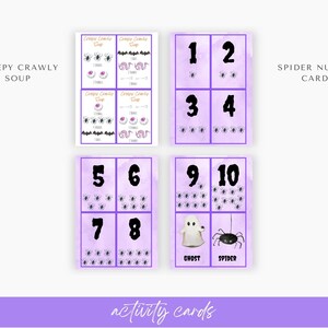 Halloween Themed Sensory Bin Activities ONLY, Recipe Cards and Spider ...