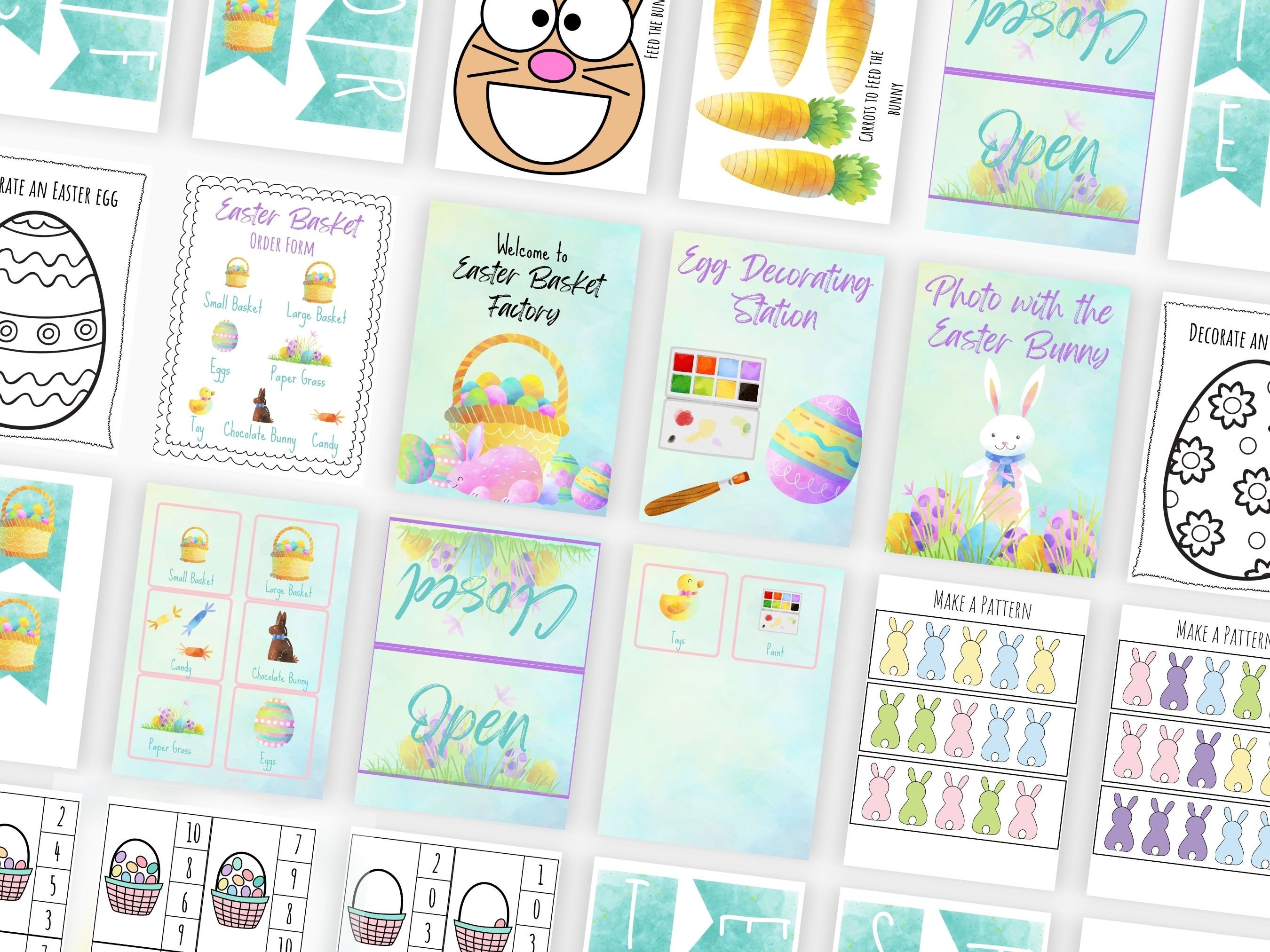 Easter Basket Factory Dramatic Play Center, Sensory Bin, Easter Pretend ...