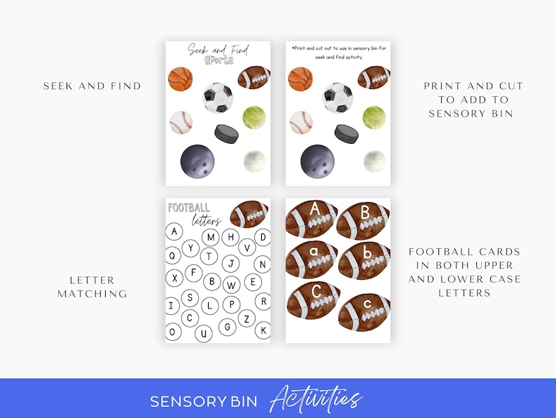 Sports Themed Learning Bundle, Preschool Printable, Preschool ...