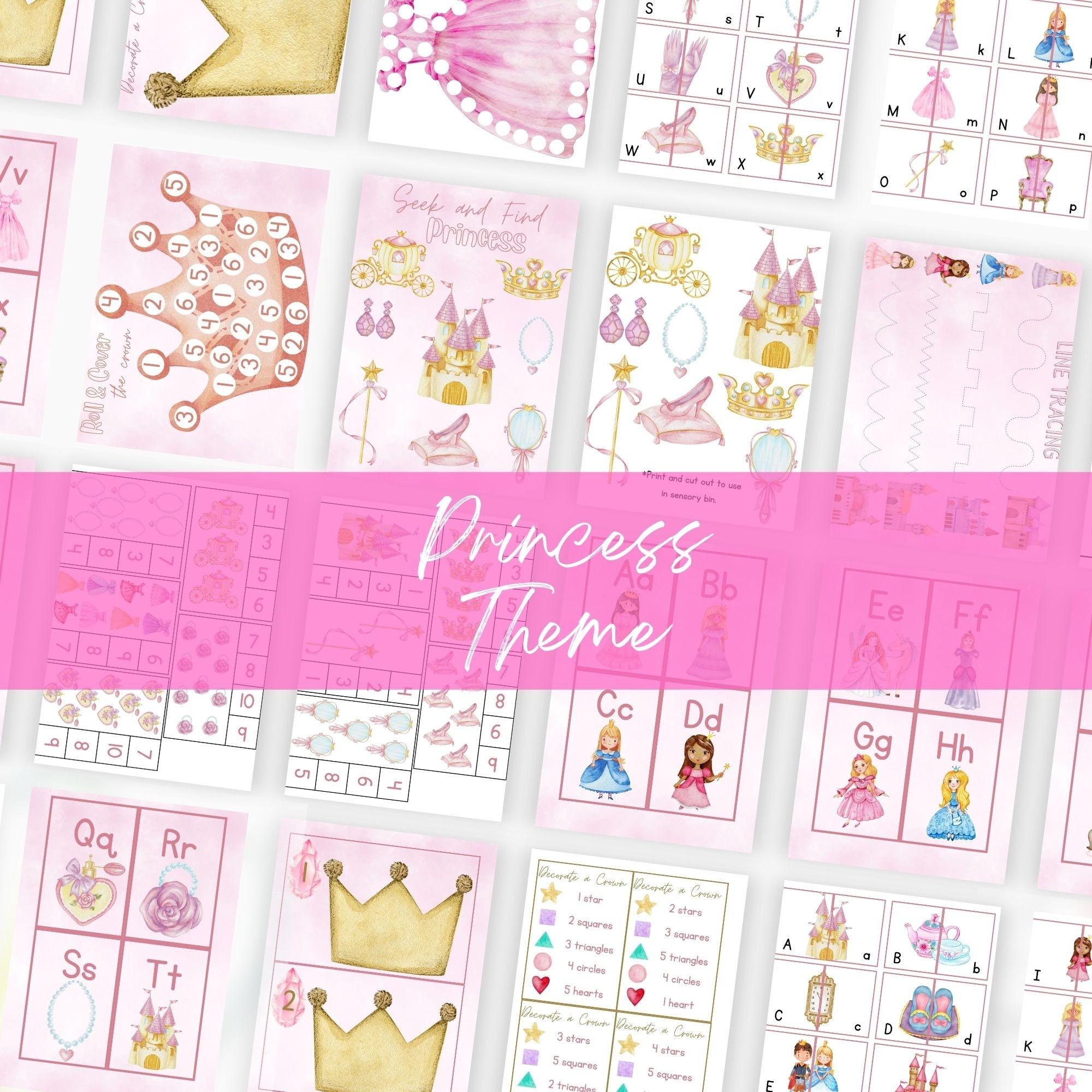 Princess Learning Bundle: Preschool & Kindergarten Activities (digital ...