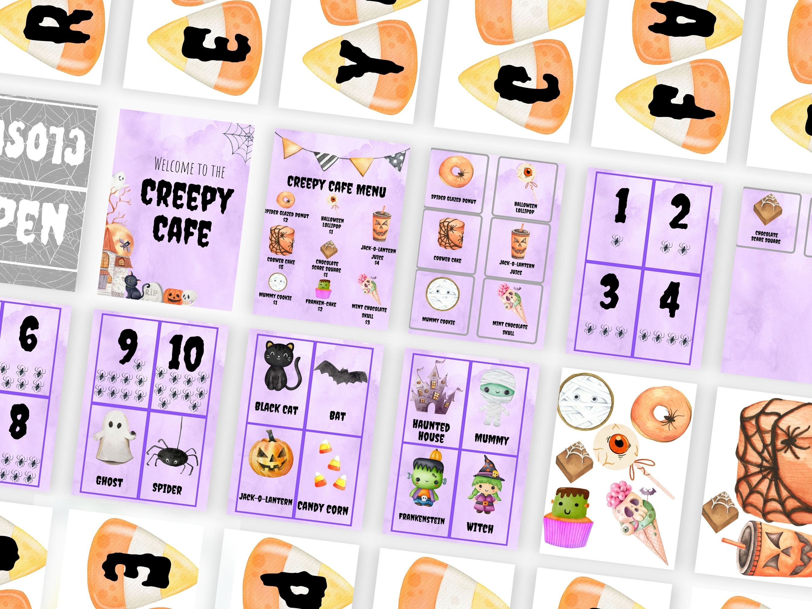 Halloween/creepy Cafe Dramatic Play Center and Sensory Bin Activities ...