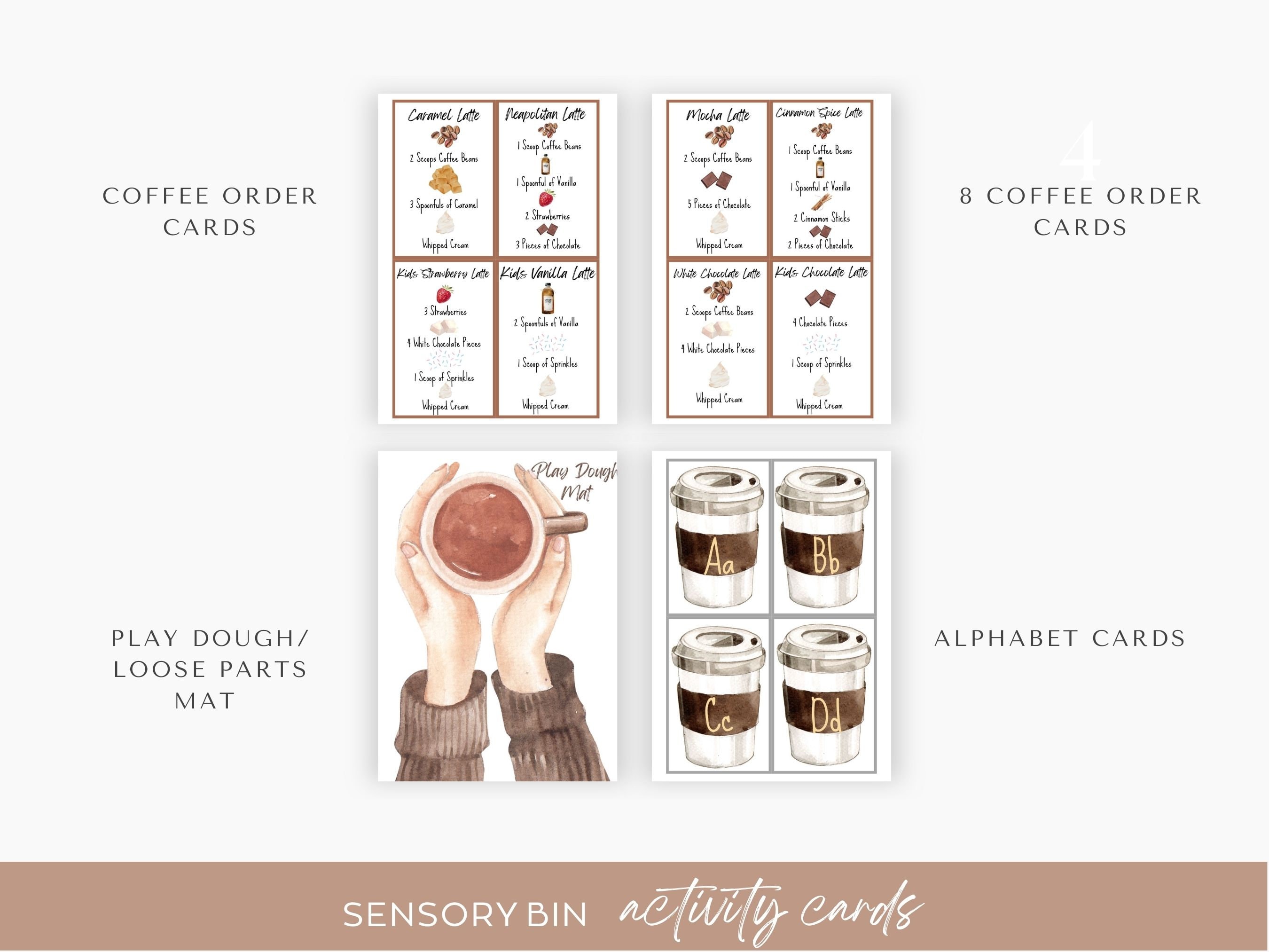 Coffee Shop Dramatic Play Center and Activities, DIGITAL DOWNLOAD - Etsy UK