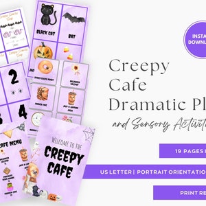 Halloween/creepy Cafe Dramatic Play Center and Sensory Bin Activities ...
