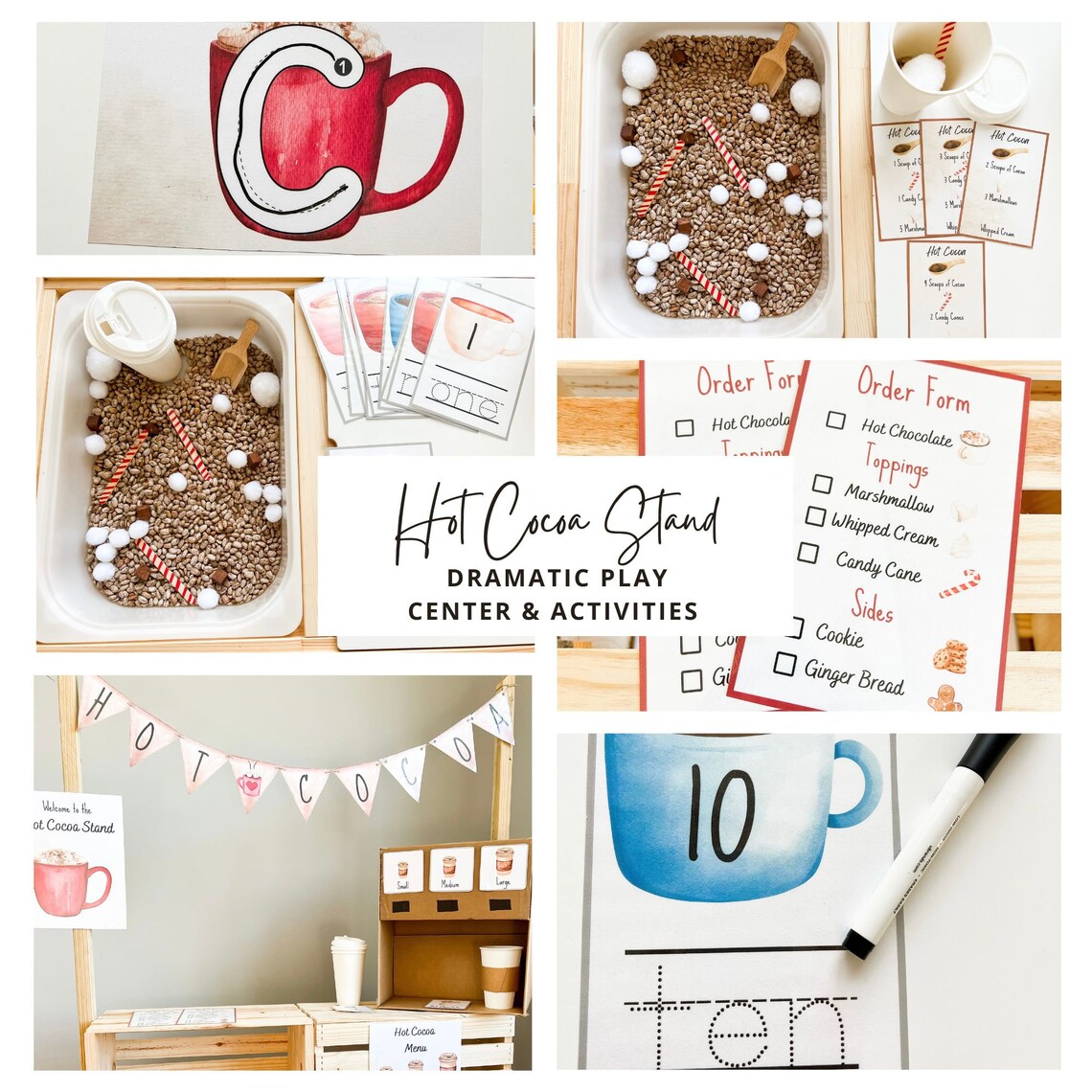 Hot Chocolate/cocoa Stand Dramatic Play Center and Sensory - Etsy