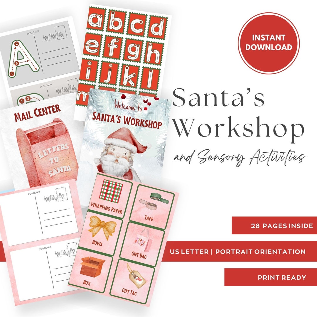 Santa's Workshop Dramatic Play Center, DIGITAL DOWNLOAD - Etsy