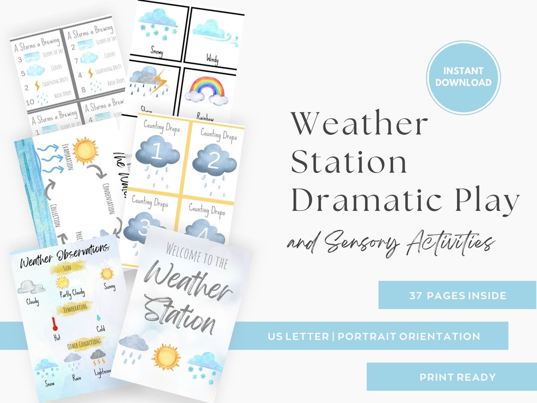 Weather Station/meteorologist Dramatic Play Center and Sensory ...