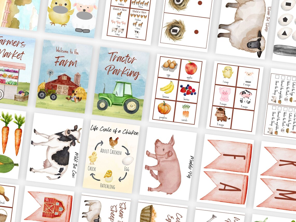 Farm/farmers Market Dramatic Play Center and Sensory Bin Activities ...