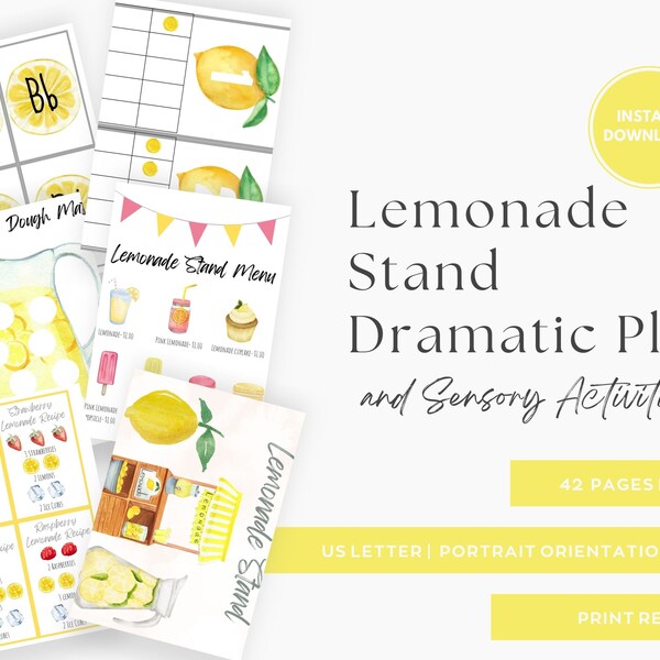 Lemonade Sensory Bin Printables - Etsy