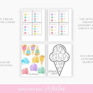 Ice Cream Shop Dramatic Play Center and Sensory Bin Activities, Pretend ...