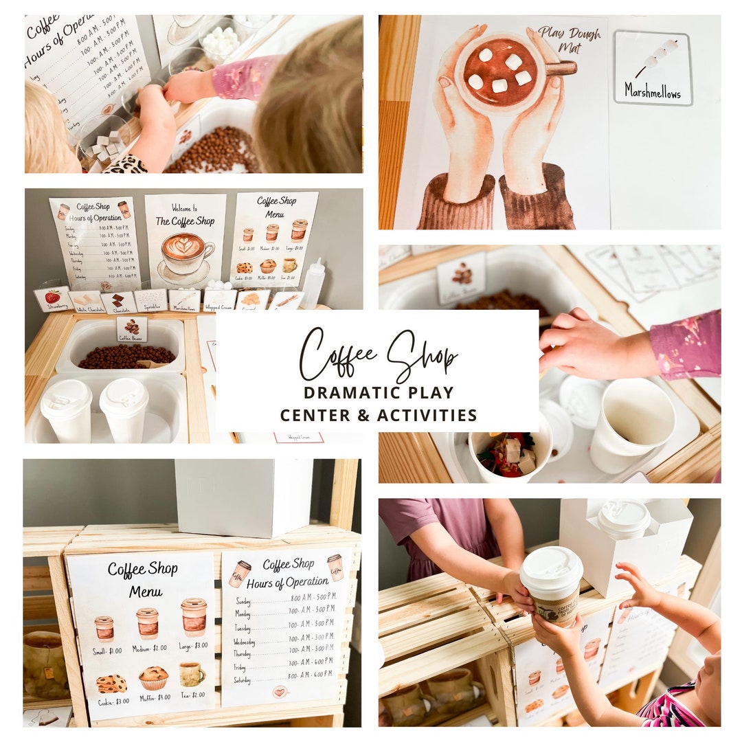 Coffee Shop Dramatic Play Center and Activities DIGITAL - Etsy