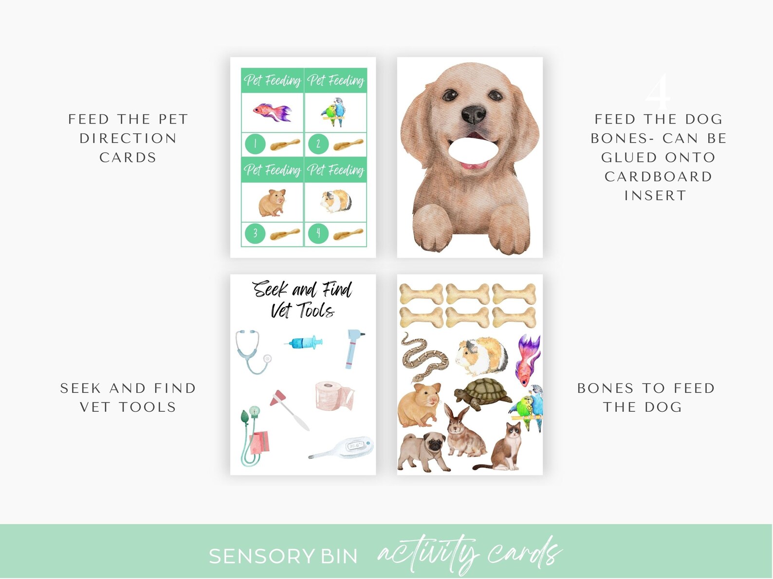 Vet Clinic/animal Hospital Dramatic Play Center and Sensory Bin ...