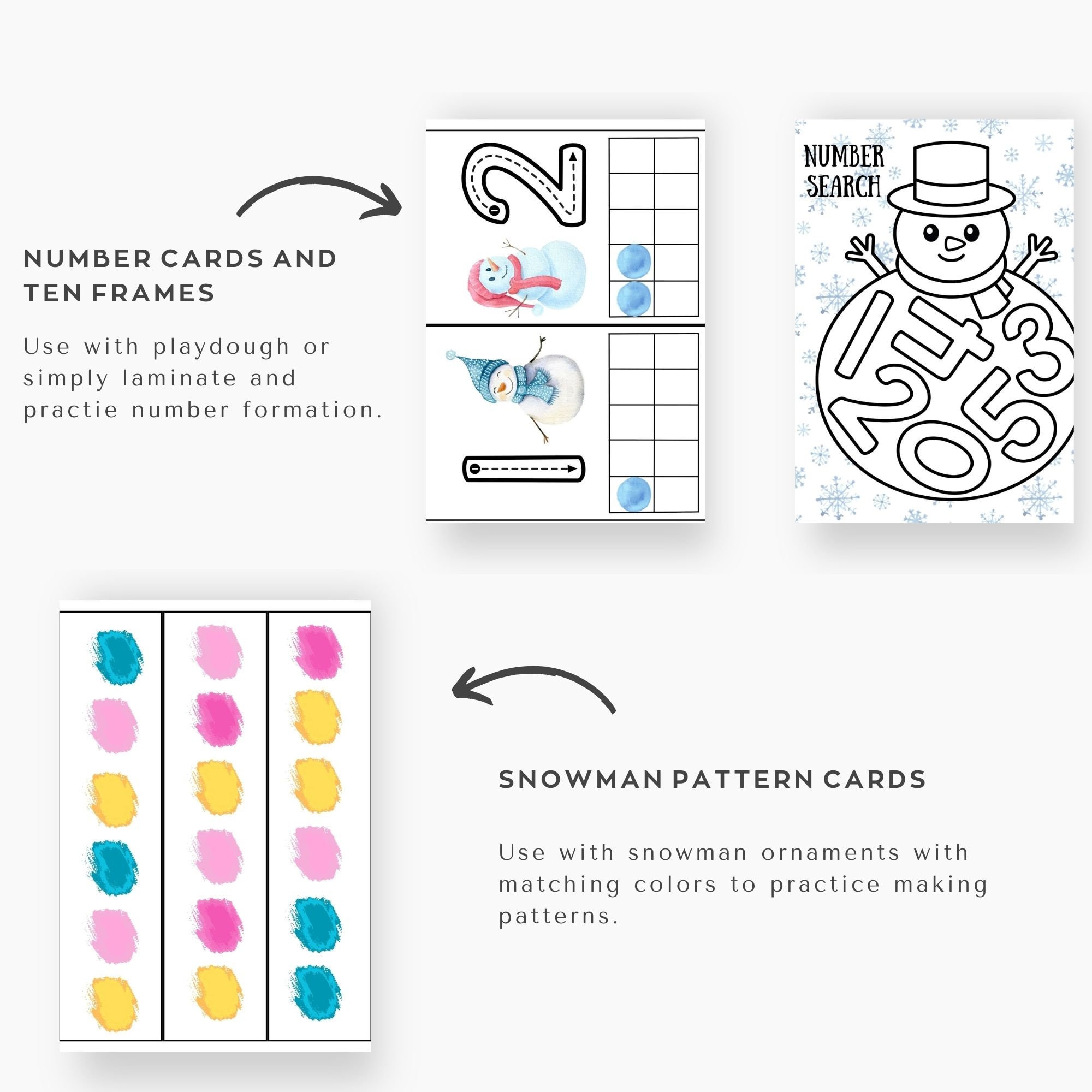 Winter Snowman Themed Preschool Activities, Sensory Bin, Preschool ...