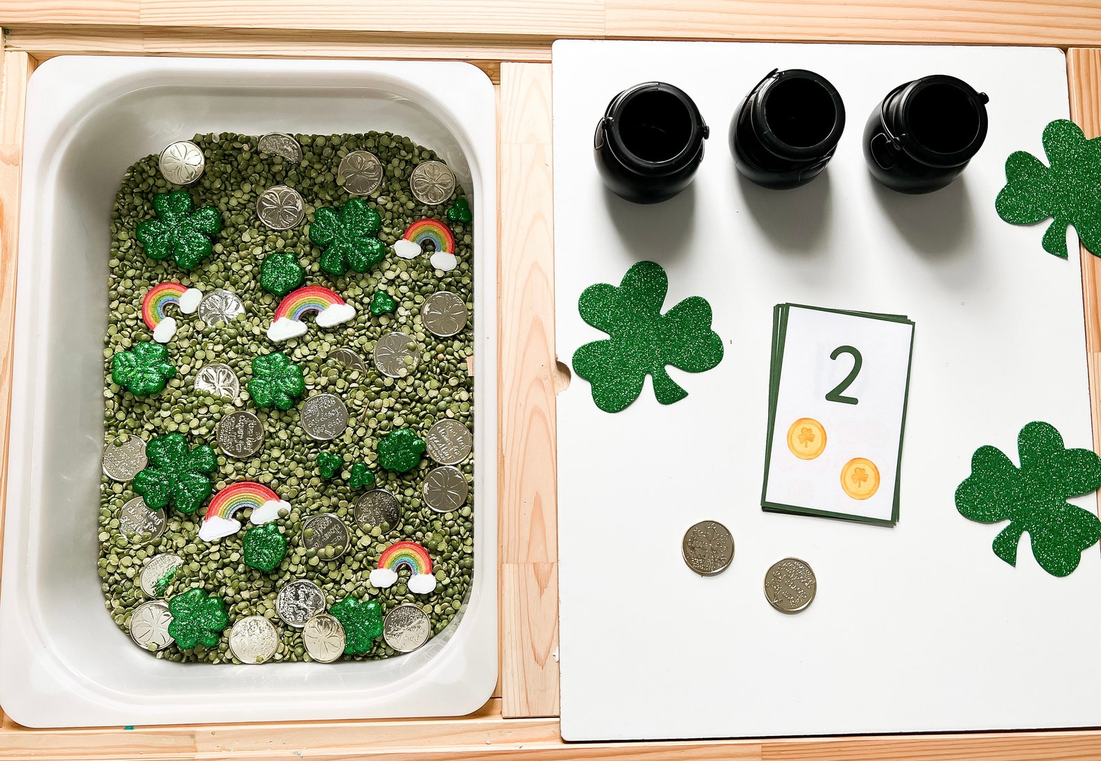 St. Patrick's Day Sensory Bin Activities, Sensory Recipe Cards, Sensory ...