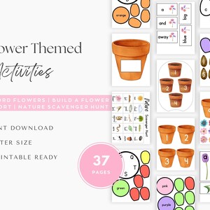 Flower Themed Bundle Flower Unit Study Preschool Printable - Etsy
