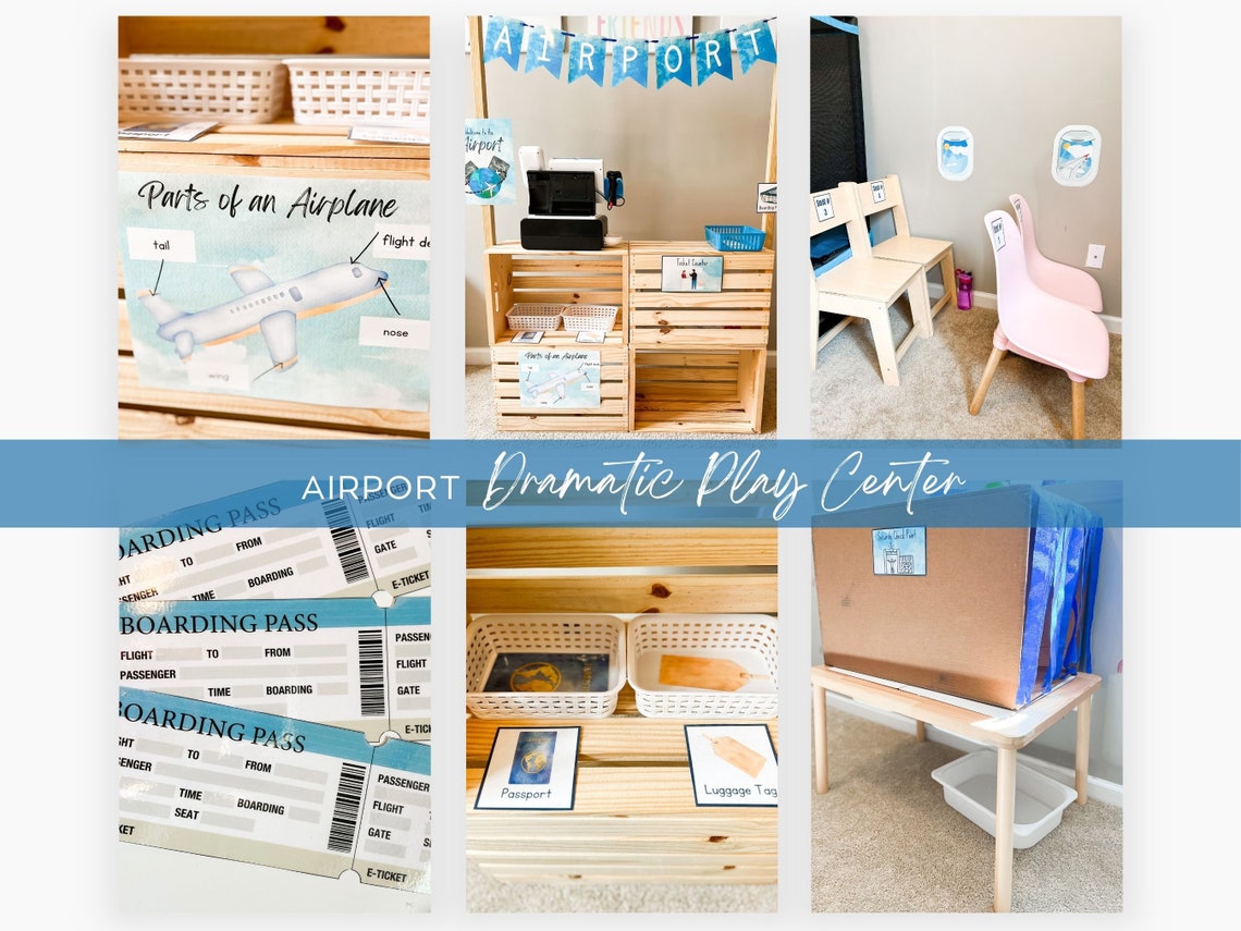 Airport Dramatic Play Printable Set, Preschool Classroom (digital ...