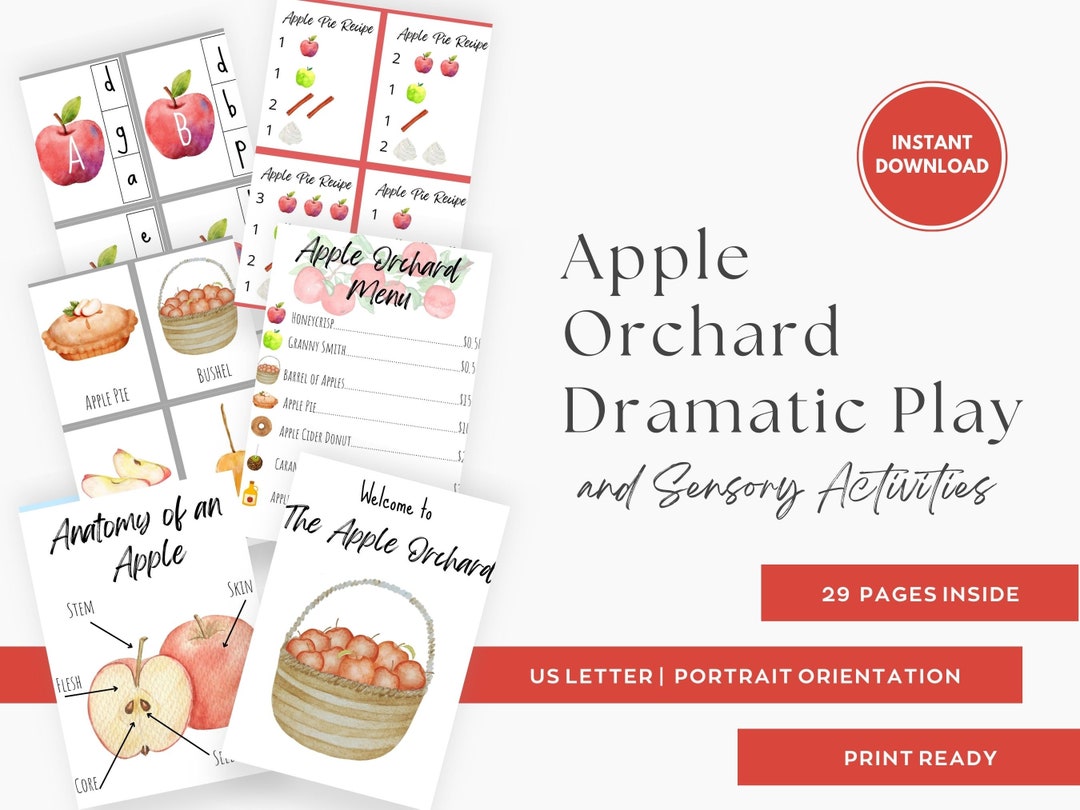 Apple Orchard Dramatic Play Center, DIGITAL DOWNLOAD - Etsy