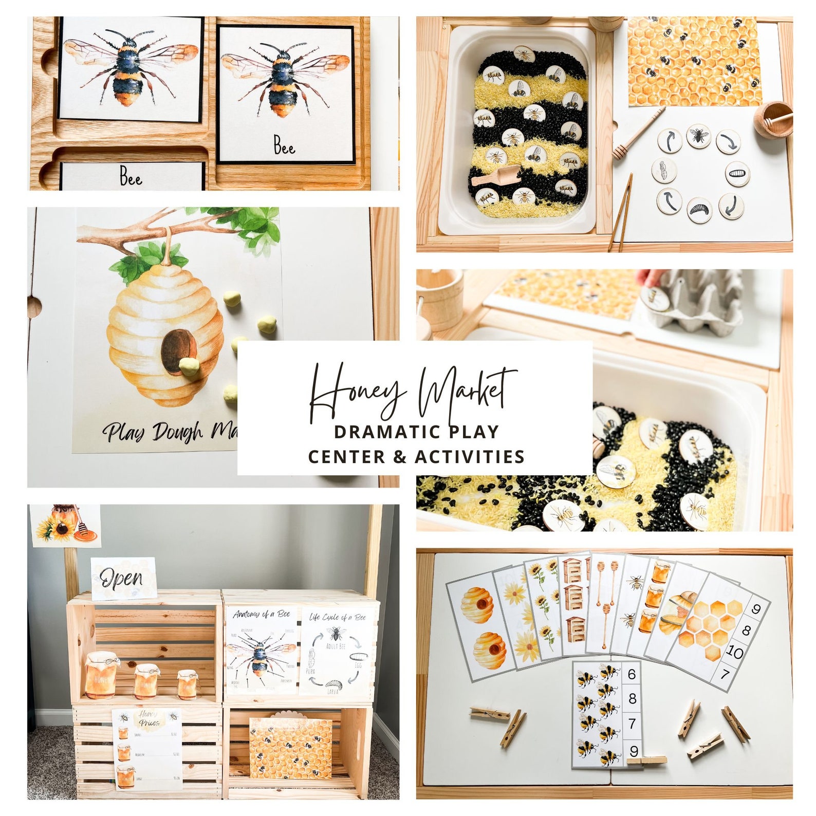 Honey Market/bee Keeper Dramatic Play Center DIGITAL DOWNLOAD - Etsy