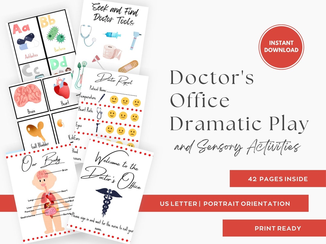 Doctor Dramatic Play Printables, Hospital Dramatic Play, Sensory ...