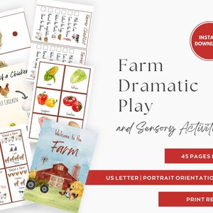 Farm/farmers Market Dramatic Play Center and Sensory Bin Activities ...