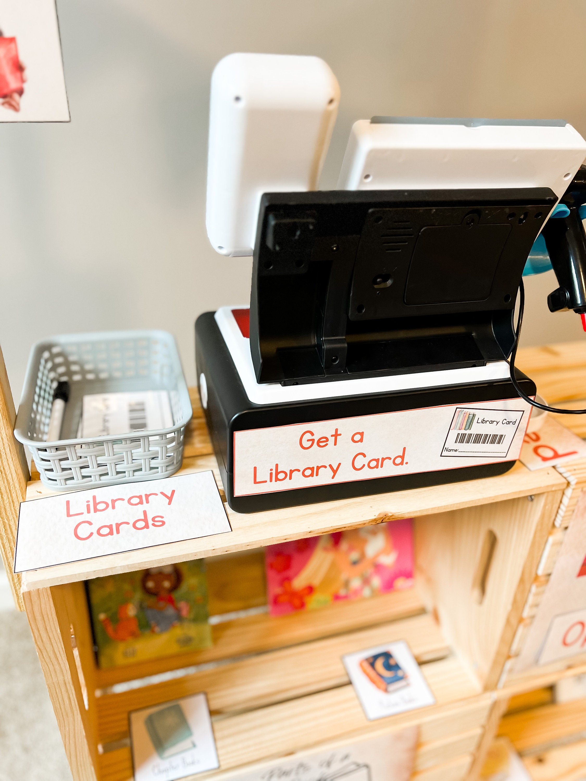 Library Dramatic Play Center, Sensory Bin, Preschool Center, Homeschool ...