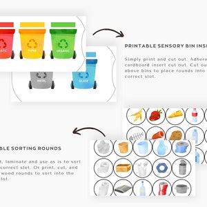 Earth Day Sensory Bin Activities, Sensory Bin Insert, Sorting Activity ...