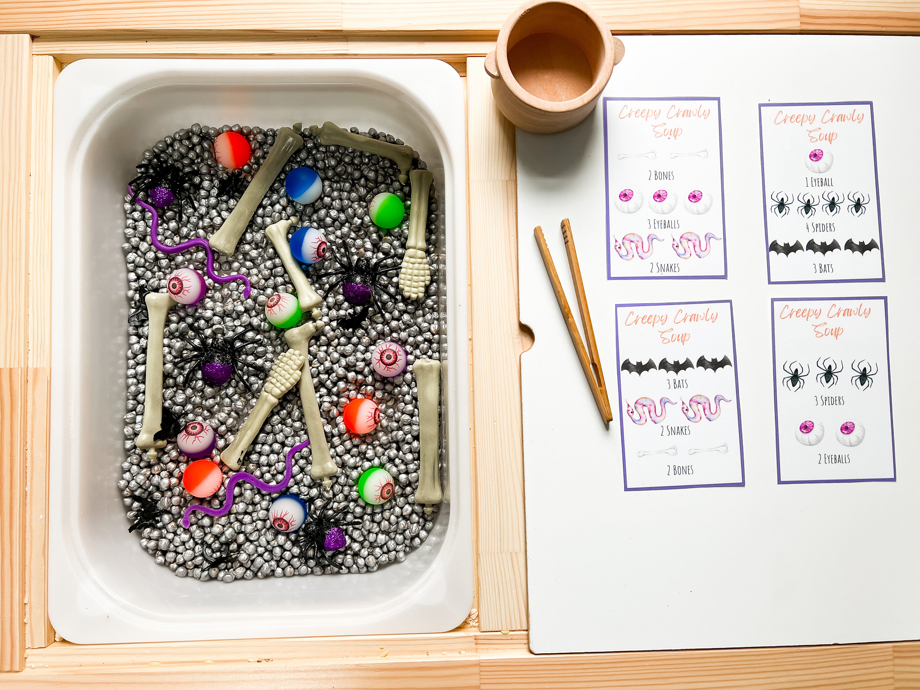 Halloween/creepy Cafe Dramatic Play Center and Sensory Bin Activities ...