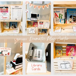 Library Dramatic Play Center, Sensory Bin, Preschool Center, Homeschool ...
