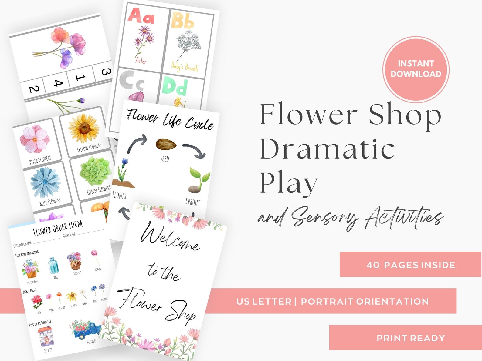 Flower Shop Dramatic Play Center Flower Market Sensory - Etsy