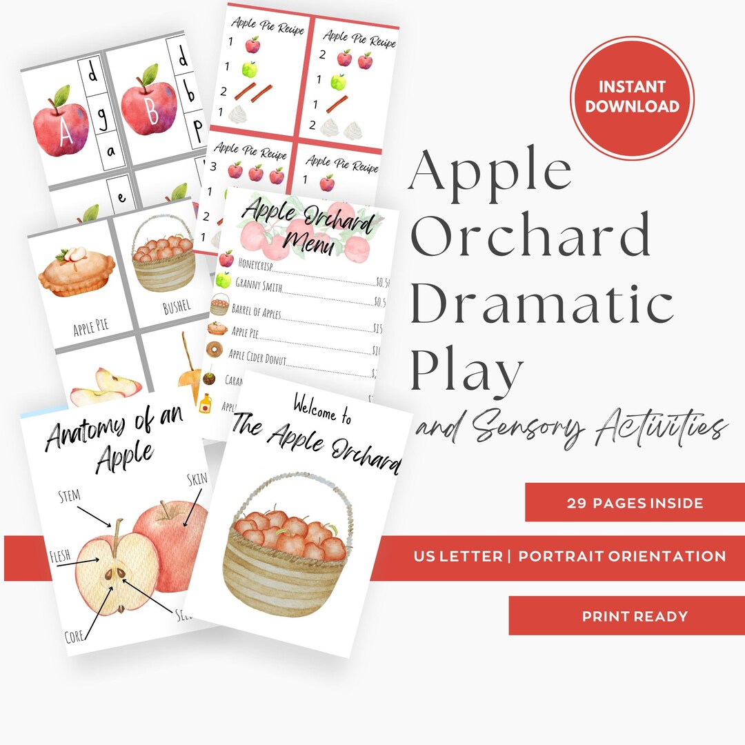 Apple Orchard Dramatic Play Center, DIGITAL DOWNLOAD - Etsy