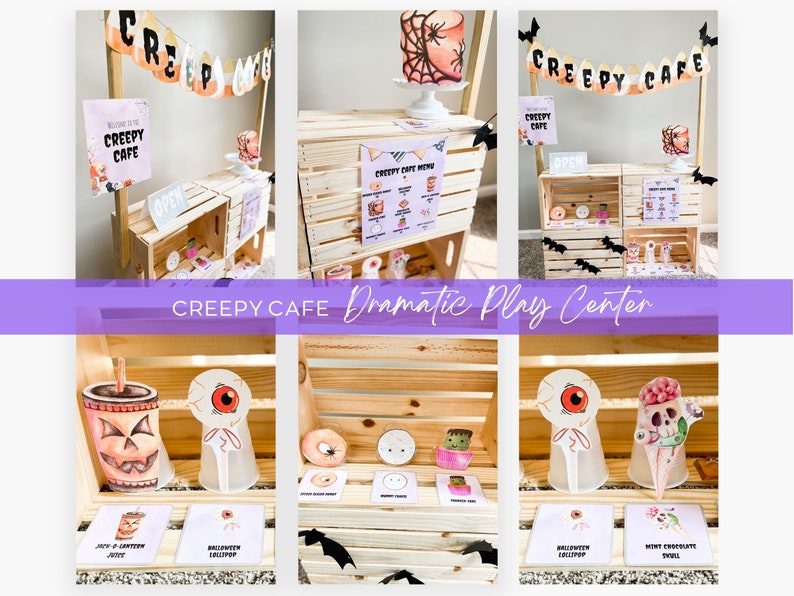 Halloween/creepy Cafe Dramatic Play Center and Sensory Bin Activities ...