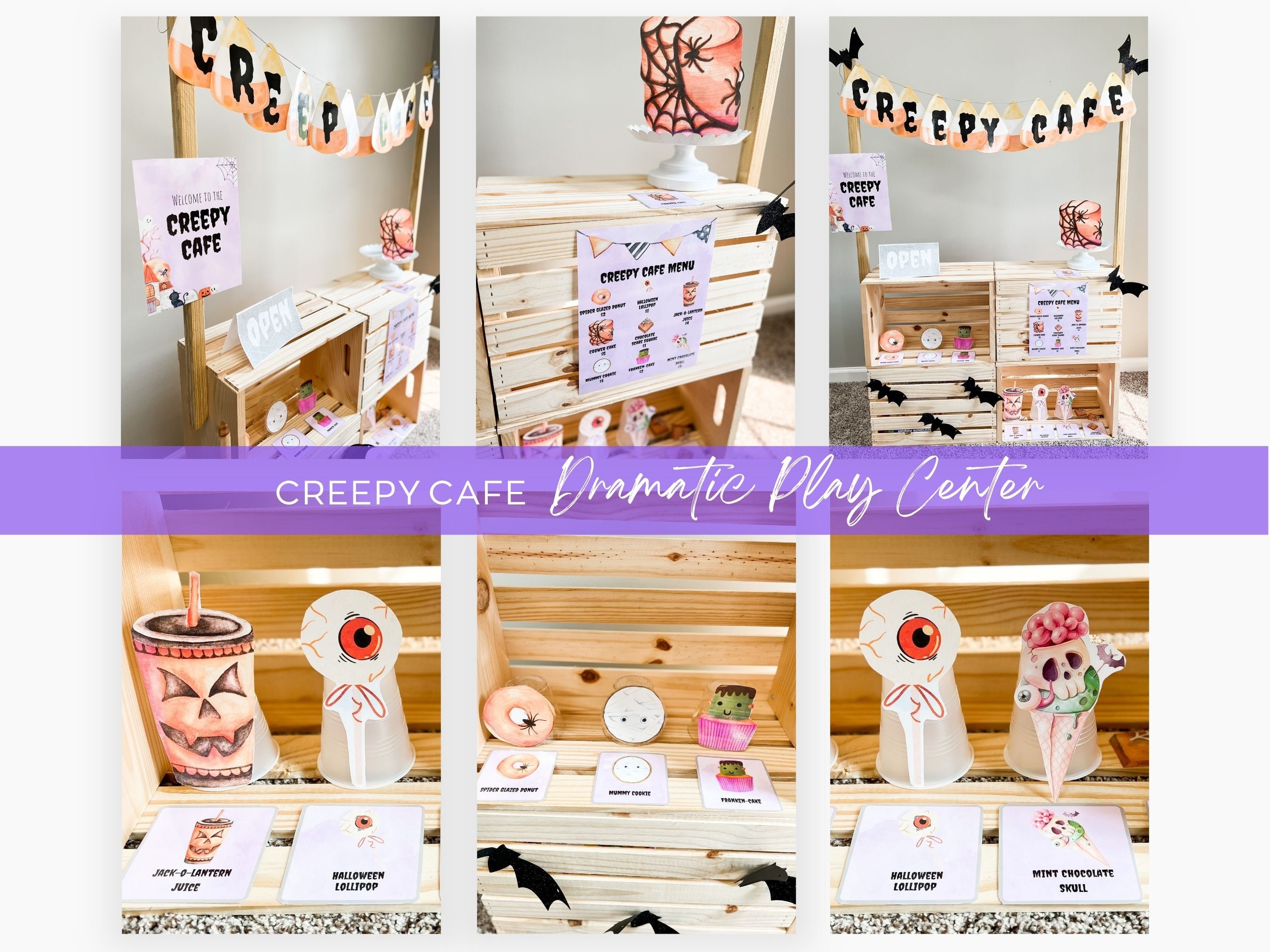 Halloween/creepy Cafe Dramatic Play Center and Sensory Bin Activities ...