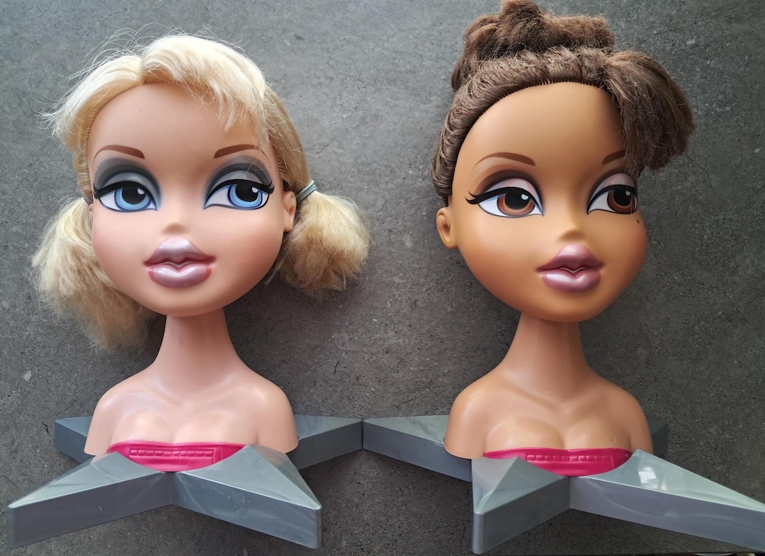 2 Bratz Doll Styling Heads, Chloe and Yasmin, 10 Inches Tall, 2002 - Etsy