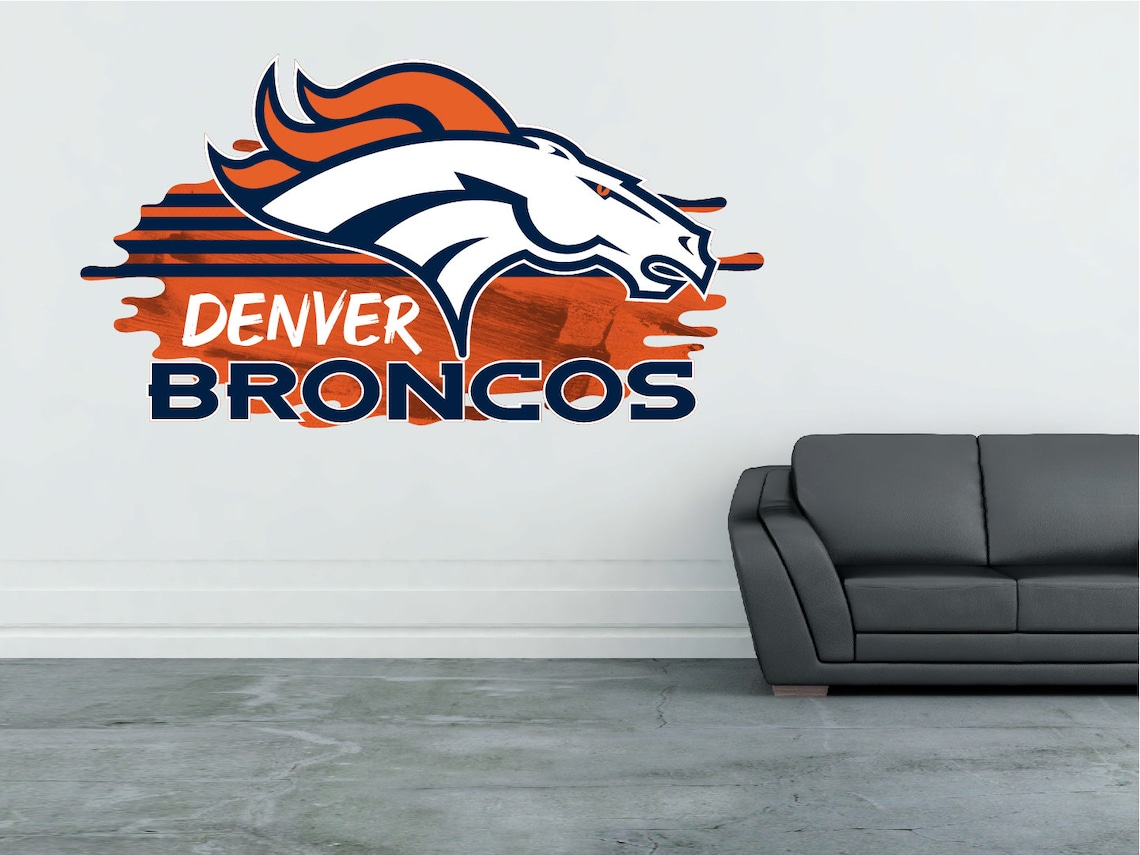 Denver Broncos Logo Wall Decal Sticker Home Decor Custom Vinyl | Etsy