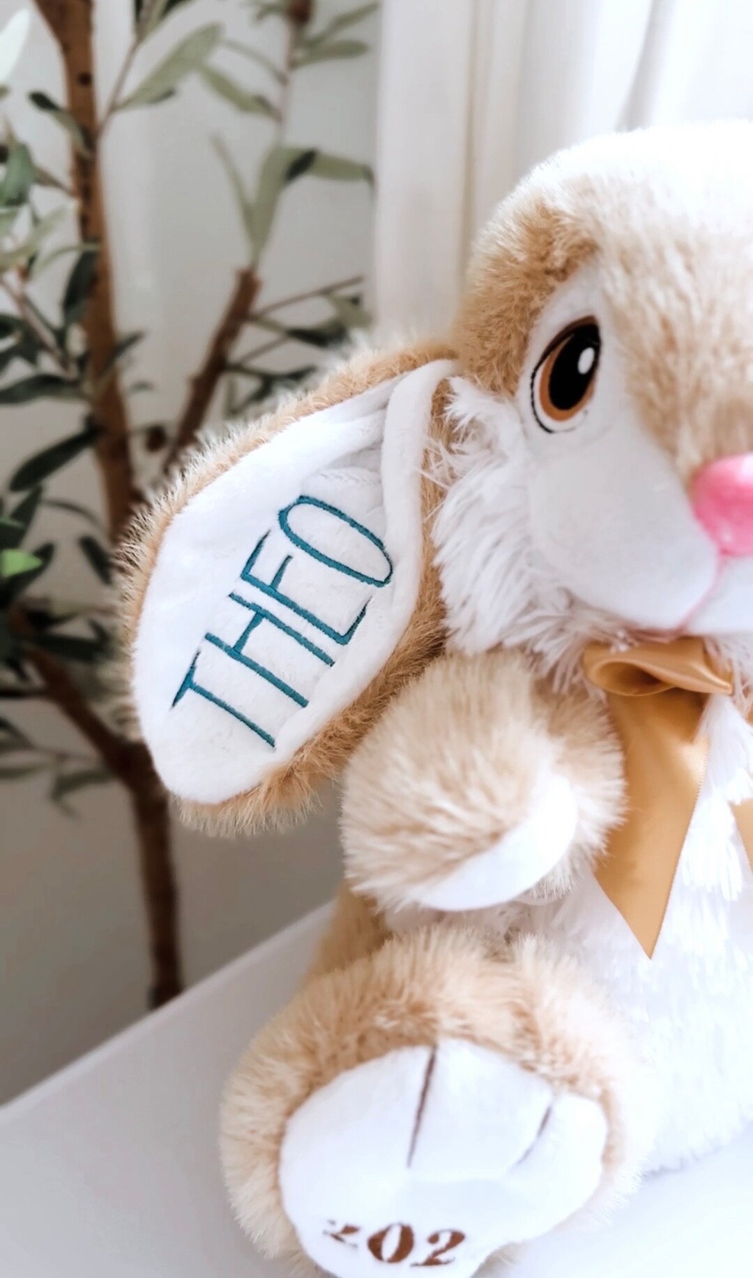 PRE-ORDER Embroidered Bunny, Personalized Bunny Rabbit, Personalized ...