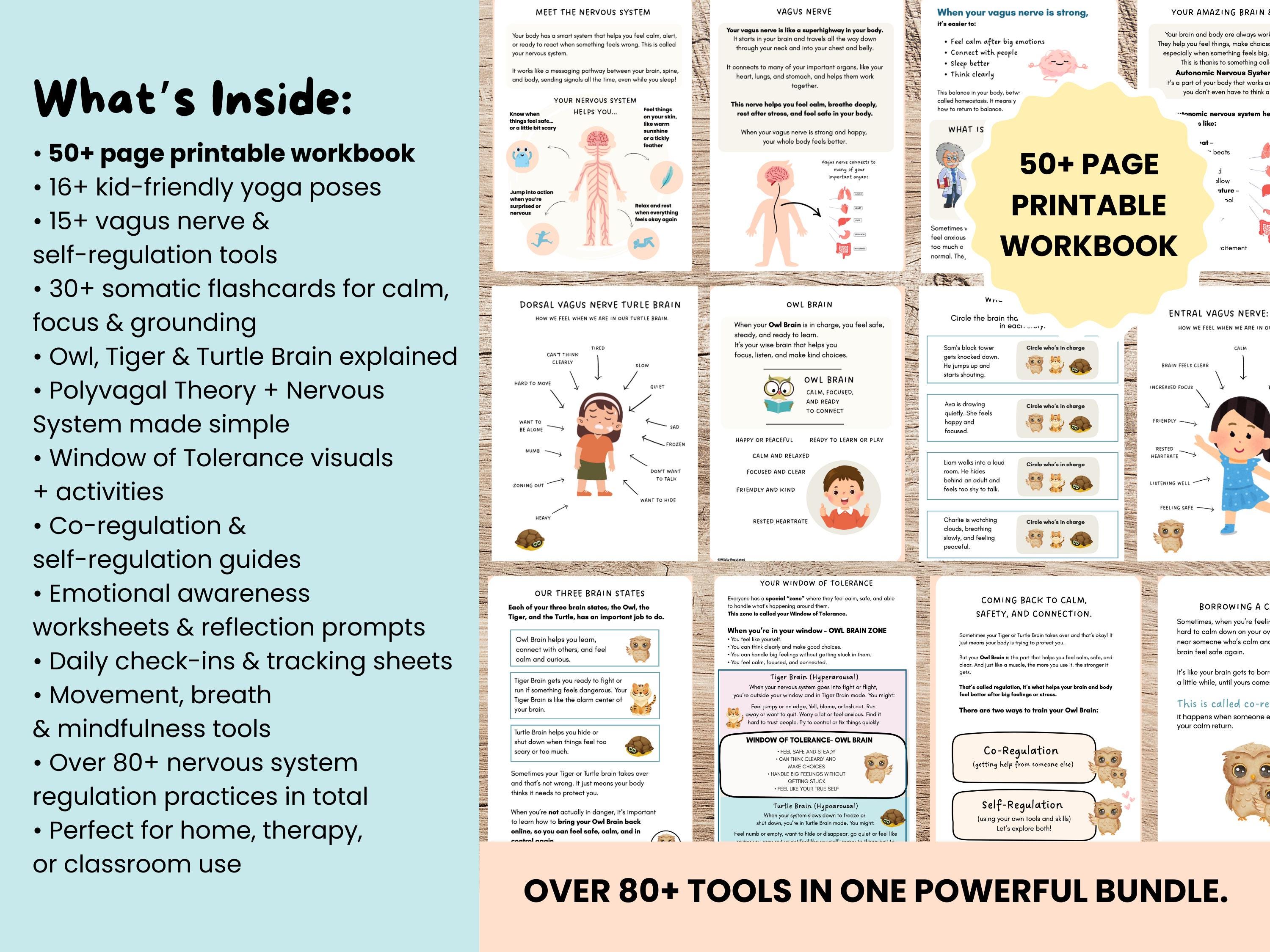 Kids Nervous System Workbook: Polyvagal Theory, Emotional Regulation ...