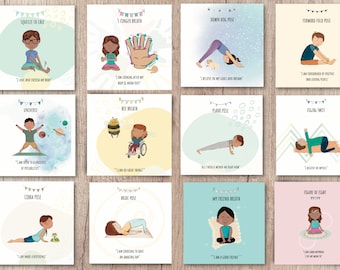 Yoga Pose Cards for Kids A Mindfulness Calm Down Corner - Etsy