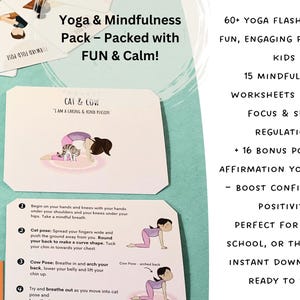 Kids Yoga Flashcards: 60+ Poses & Mindfulness (PDF). - Etsy