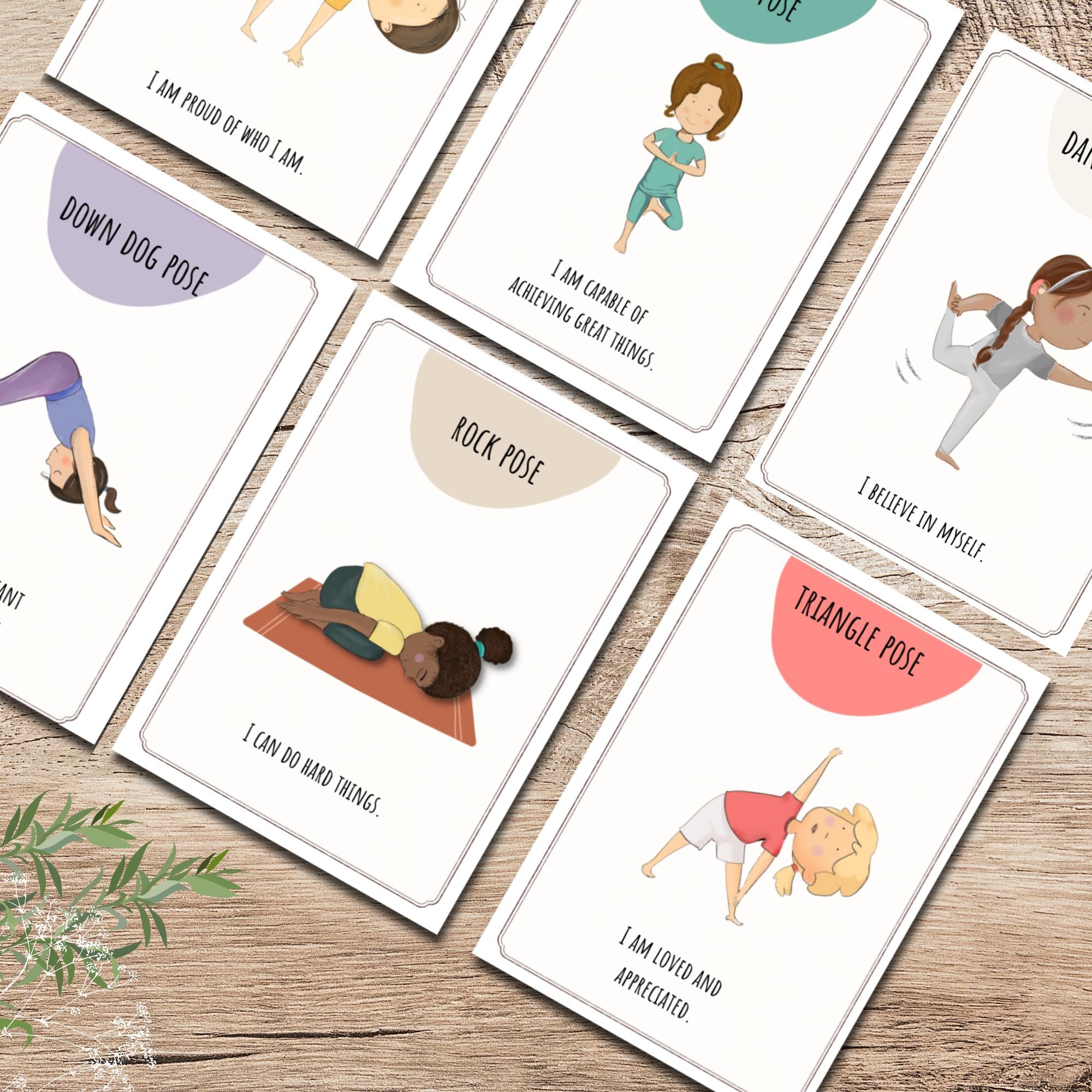 Kids Yoga Flashcards | Printable Yoga Cards With Affirmations | SEL ...