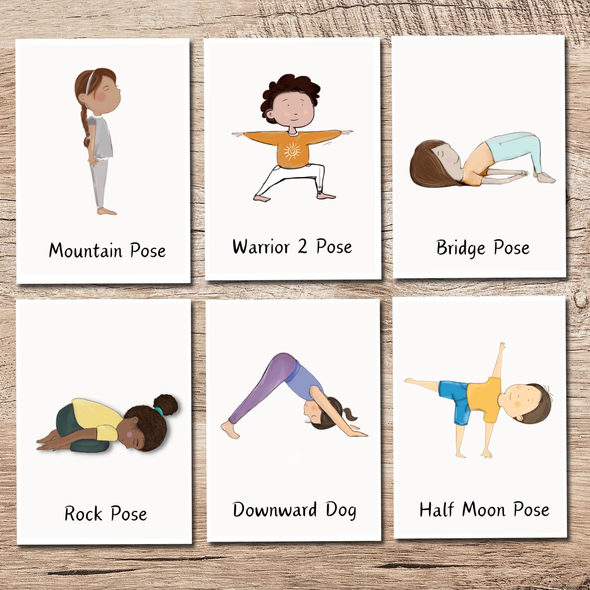 Kids Yoga Poses Flashcards: Movement & Calm Cards (digital Download ...