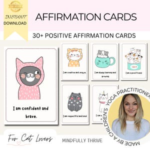 Kids Positive Affirmation Cards, Mindfulness Flashcards, Motivational ...