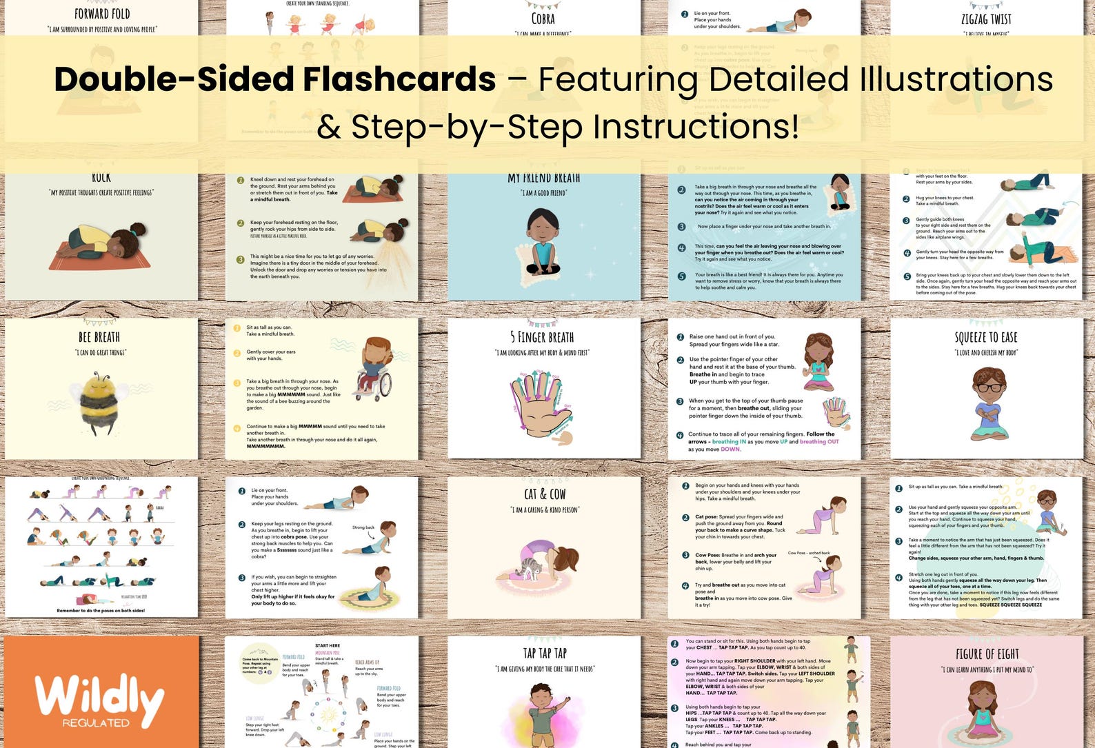 Kids Yoga Flashcards: 60+ Poses & Mindfulness (PDF). - Etsy