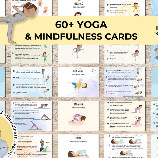 Yoga Cards for Kids - Etsy