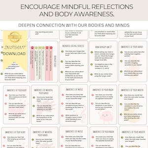 60 BODY AWARENESS Exercises, Yoga Flashcards, Yoga Poses, Interoceptive ...