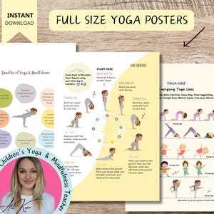 40 Kids Yoga & Mindfulness Cards, Flashcards, Positive Affirmations ...