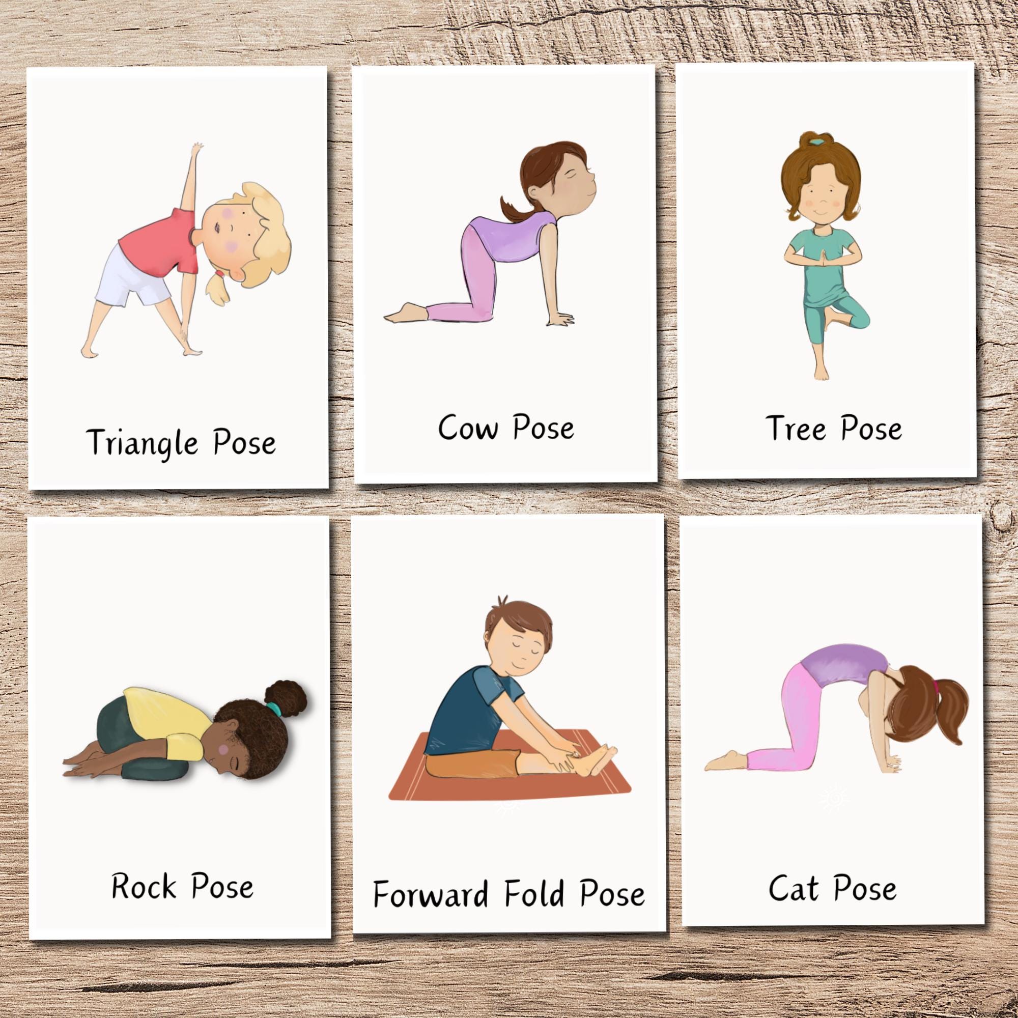 Kids Yoga Poses Flashcards: Movement & Calm Cards (digital Download ...