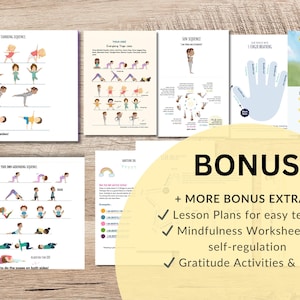 Printable Kids Yoga & Mindfulness Flashcards, Yoga Poses for Children ...