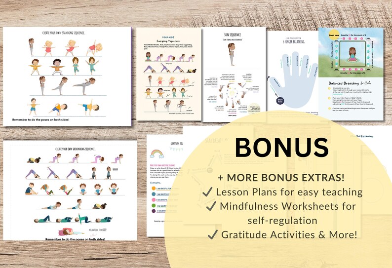Kids Yoga Flashcards: 60+ Poses & Mindfulness (PDF). - Etsy